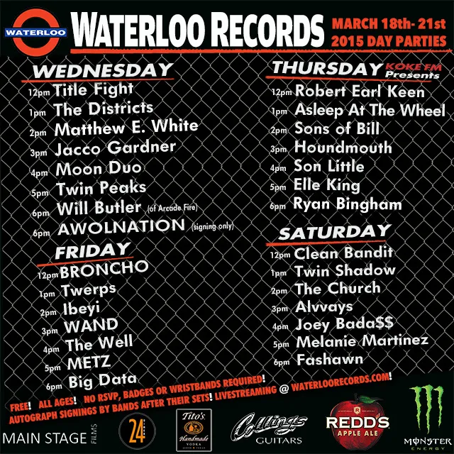 Our Day Party Schedule! | Waterloo Records